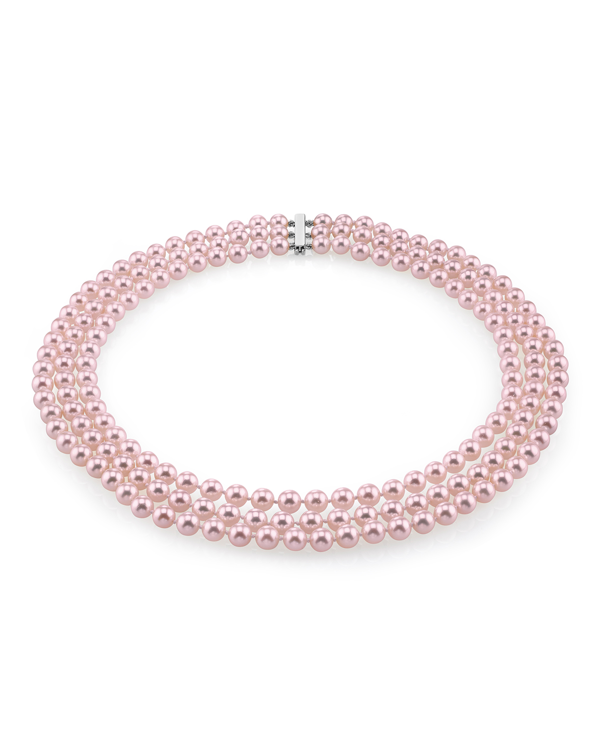 7-8mm Triple Strand White Freshwater Pearl Necklace 7-8mm Triple Strand White Freshwater Pearl Necklace